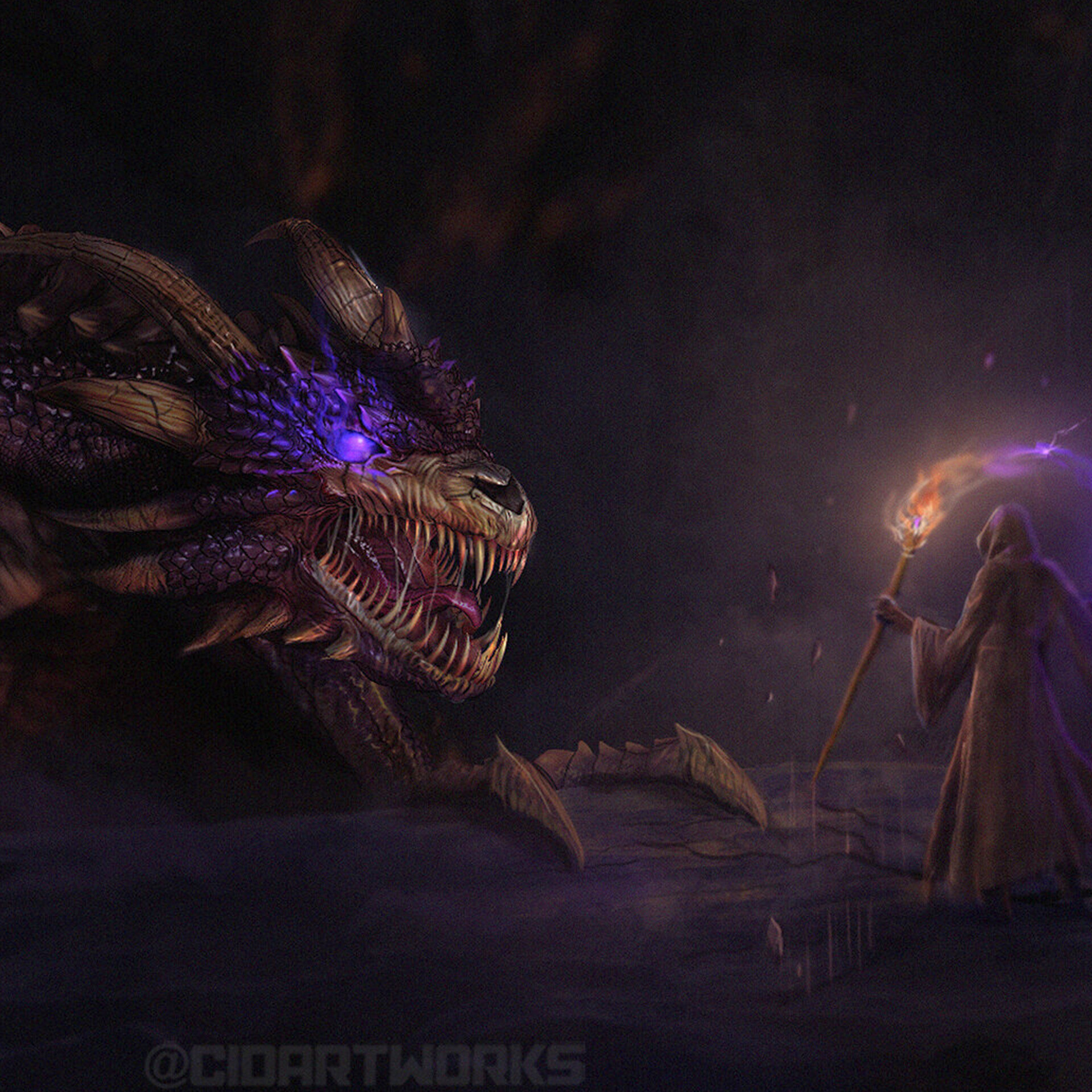 Chris Delarazan (@cidartworks) - 3D Concept Art: Fallen Dragon
