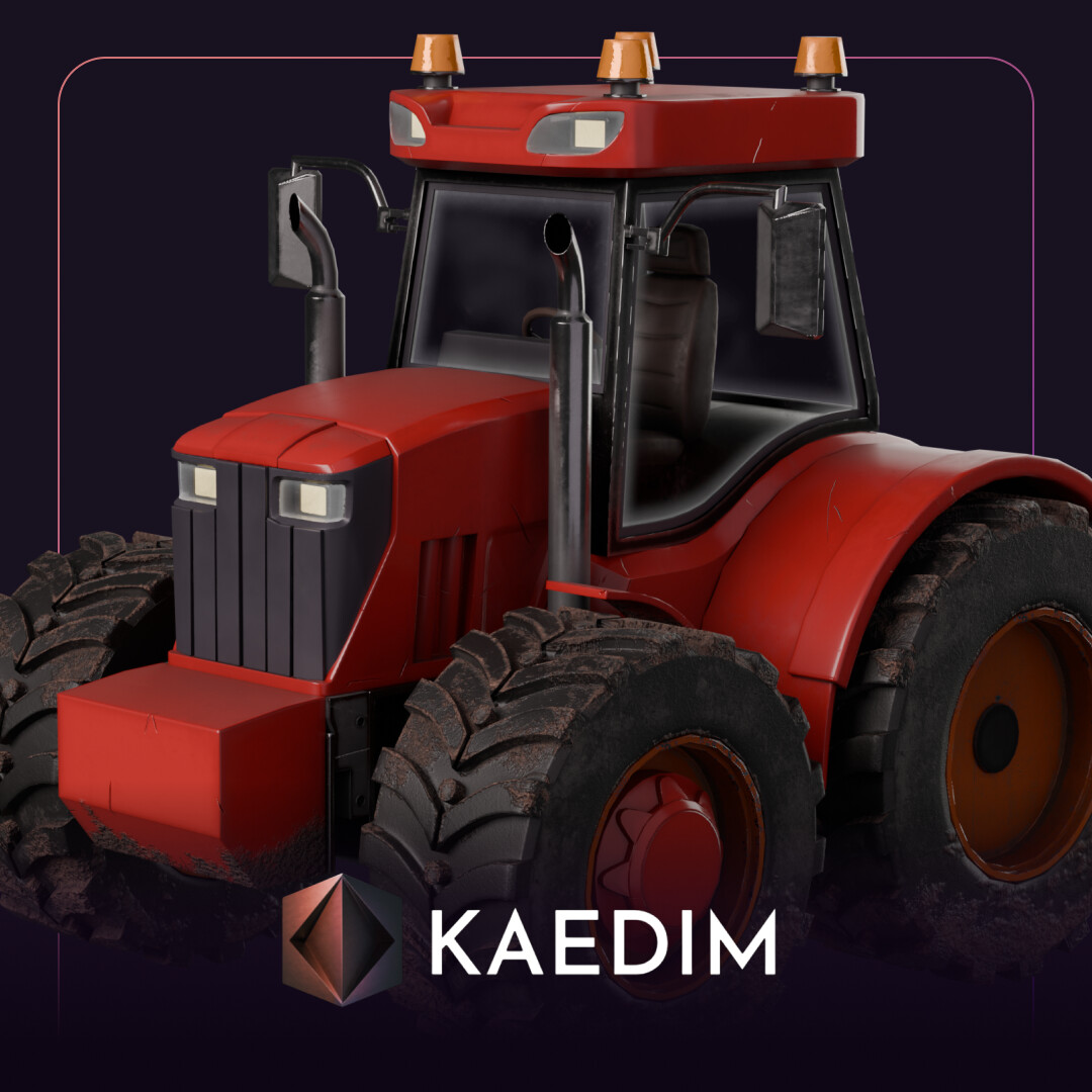 Kaedim - Tractor | 3D Stylised Game Asset | Kaedim