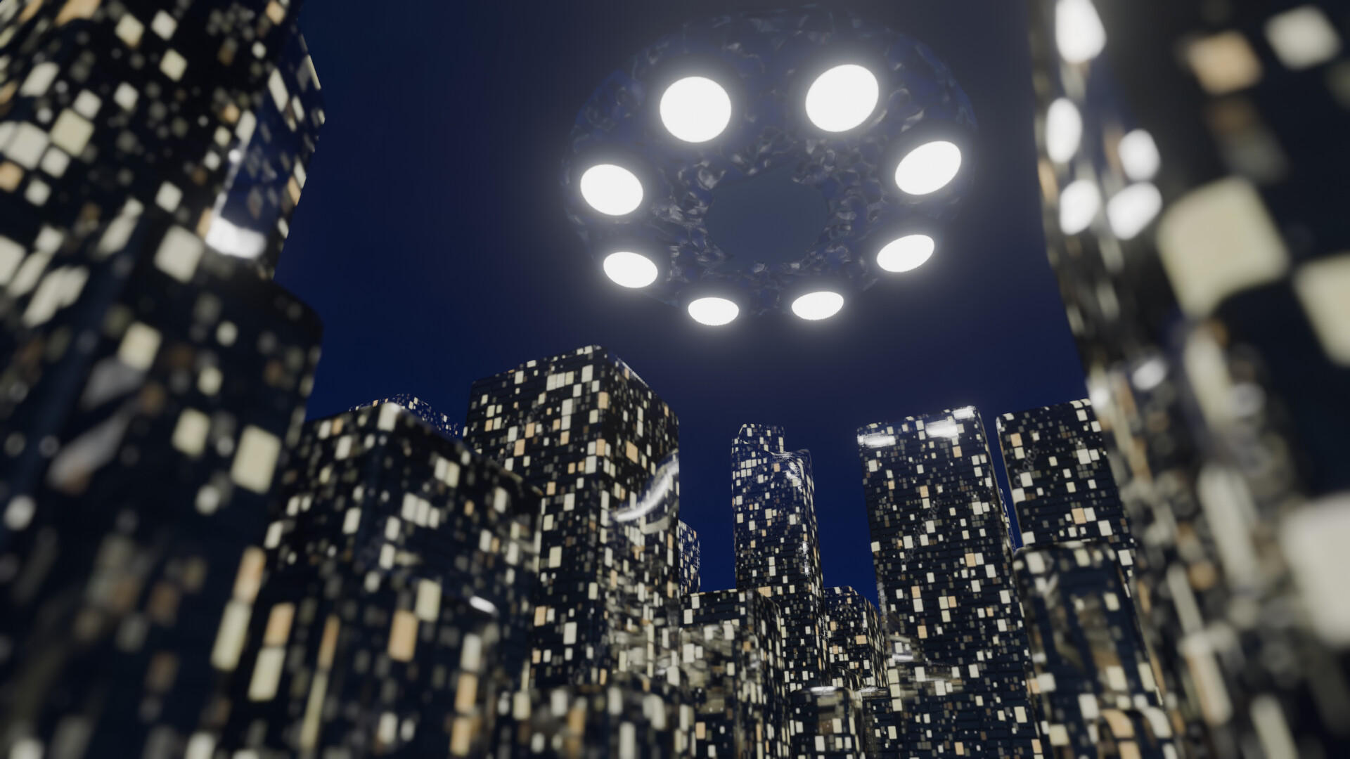 ArtStation - UFO in the city