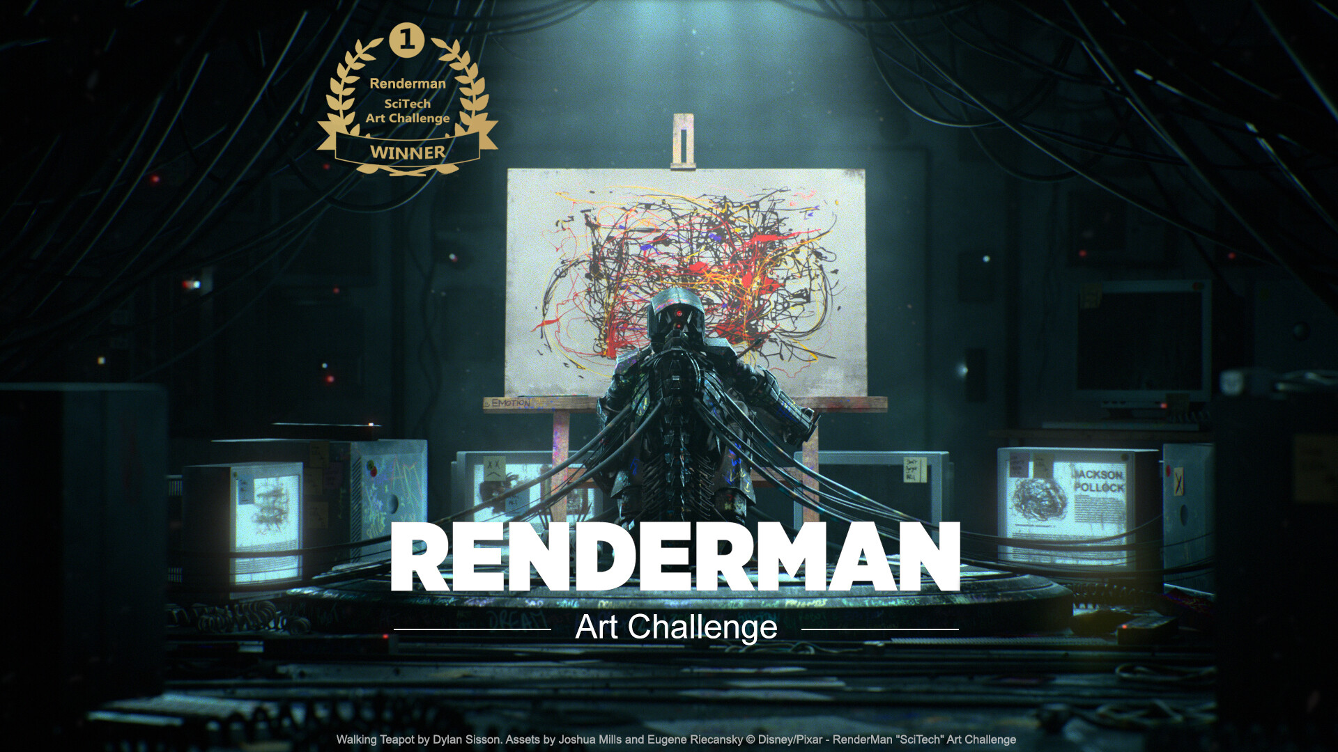 Margot Brun - Bill, The Robot Artist - Winner PIXAR's Renderman Art Challenge "Scitech"