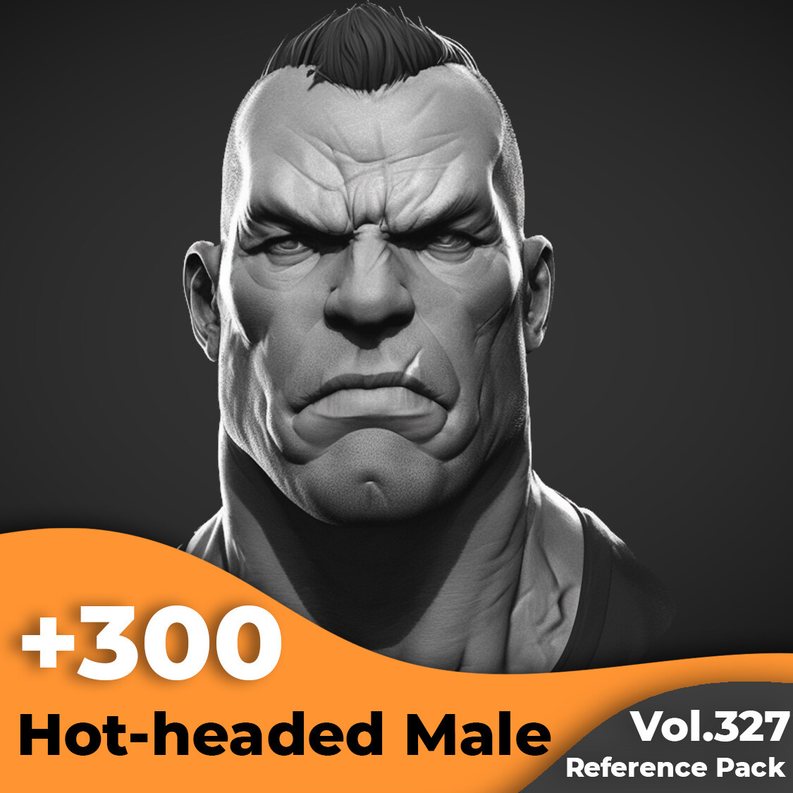 ArtStation - +300 Hot-headed Male Head Sculpt Reference Images(4k)