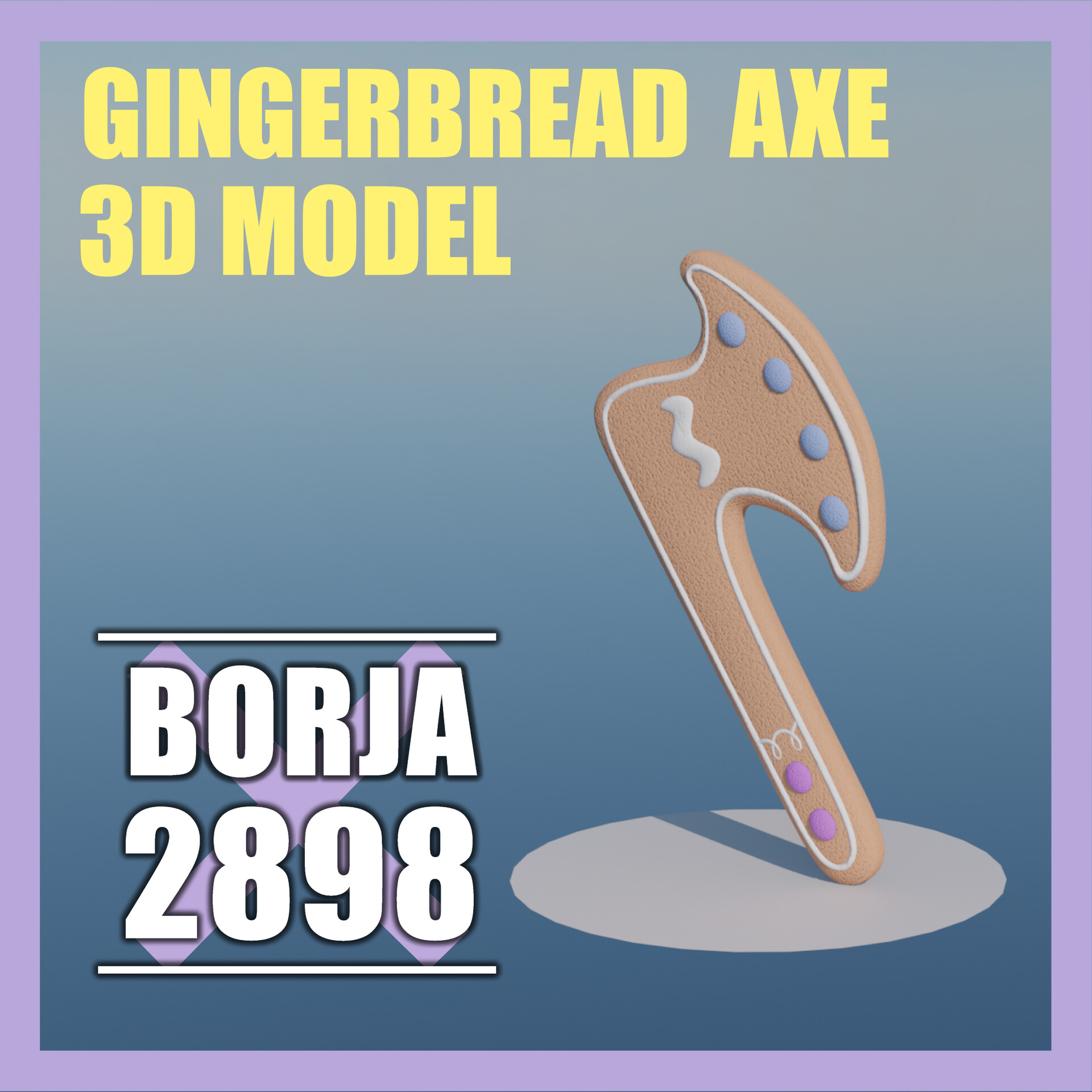 ArtStation - Gingerbread Axe · 3D model