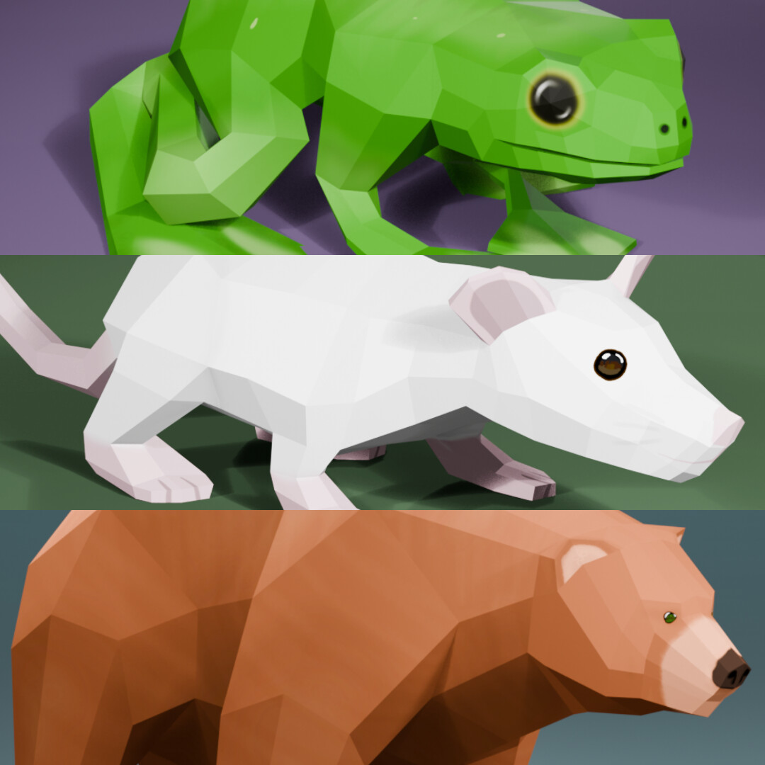 ArtStation - Low-Poly Characters for Game Jam Project