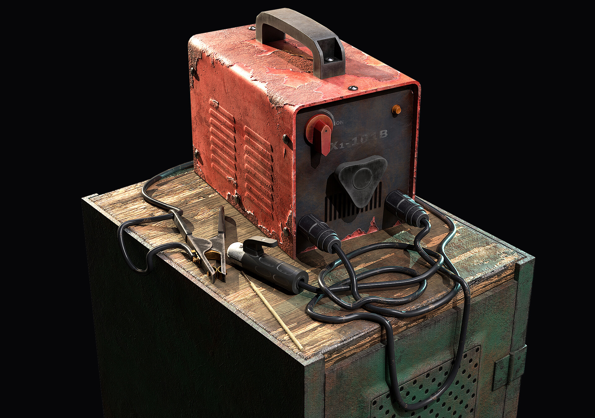 ArtStation - Rusty Arc Welder and Cabinet
