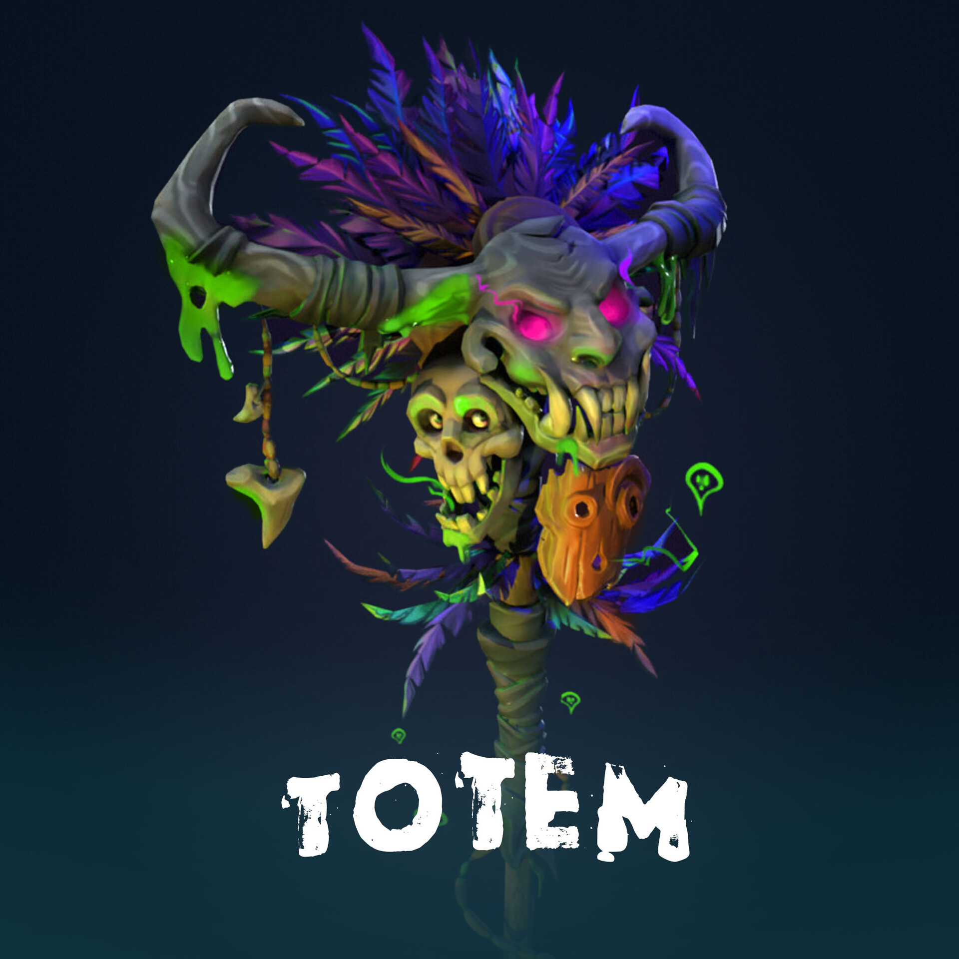 ArtStation - Totem Masked Staff