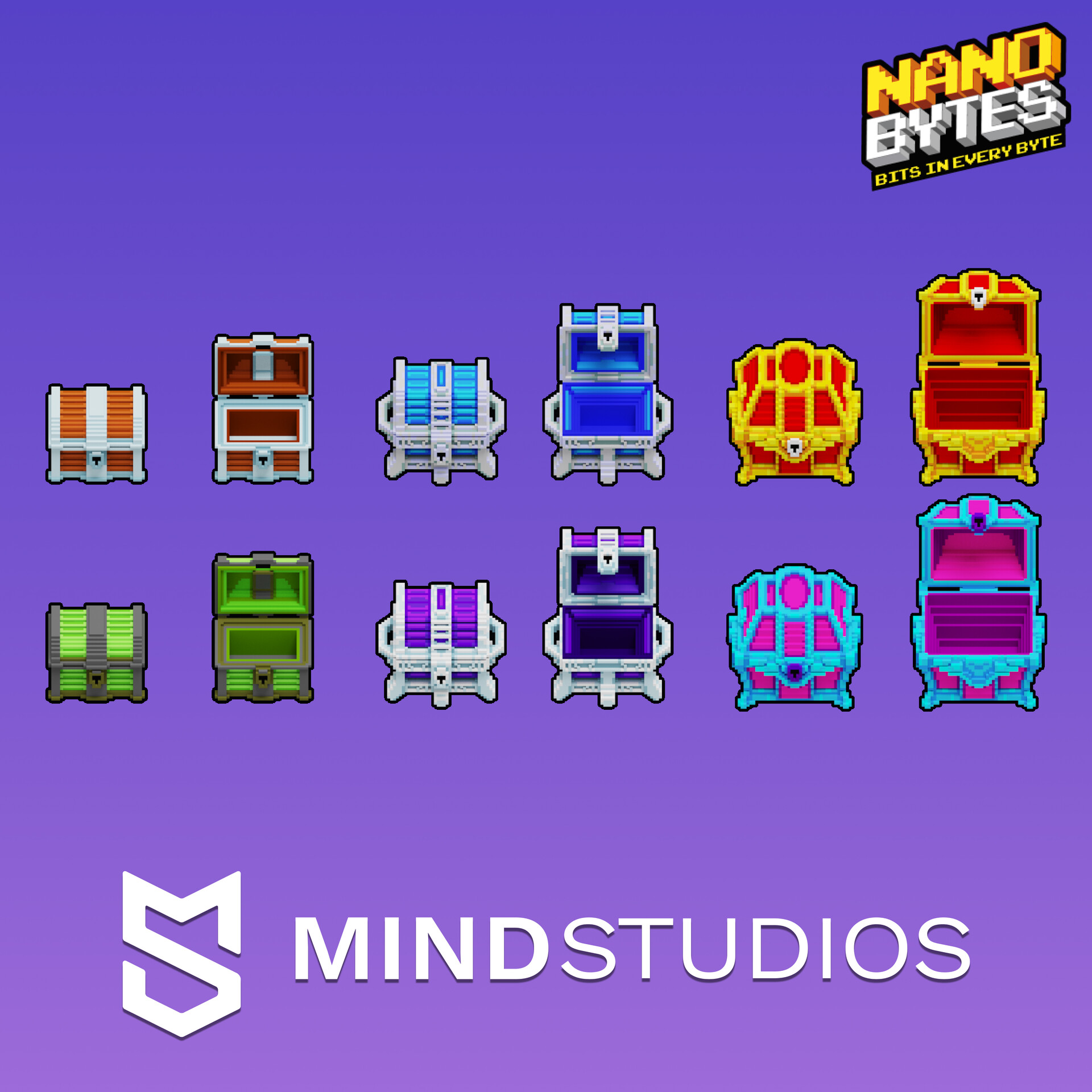 ArtStation - Voxel Treasure Chests @ NanoBytes: ByteWorld