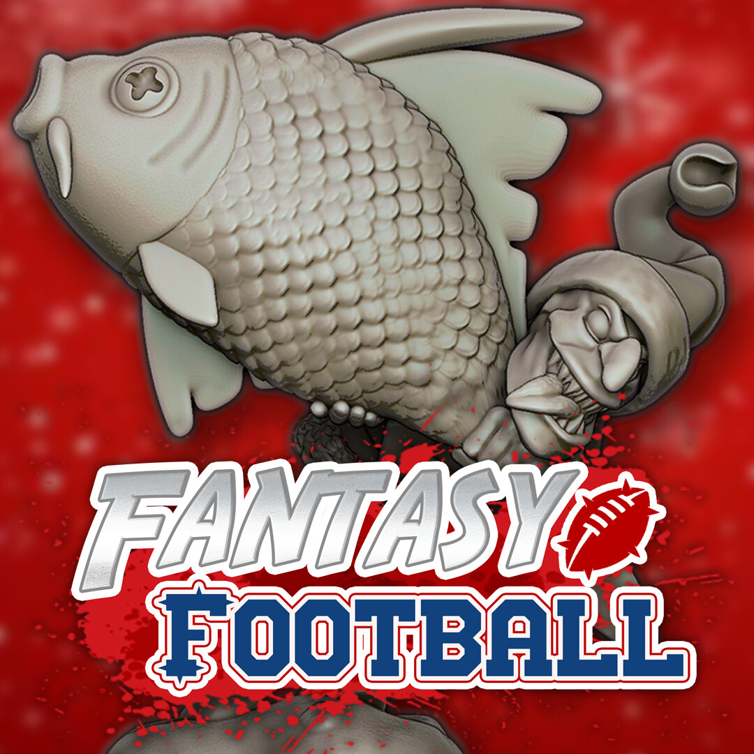 ArtStation - Christmas Goblin Fish - Miniature