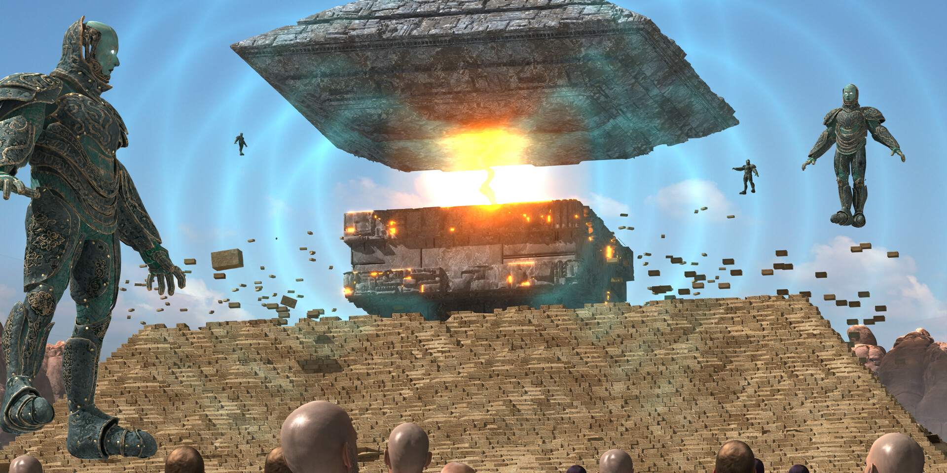 ArtStation - The Real builders of the Giza Plateau Pyramid