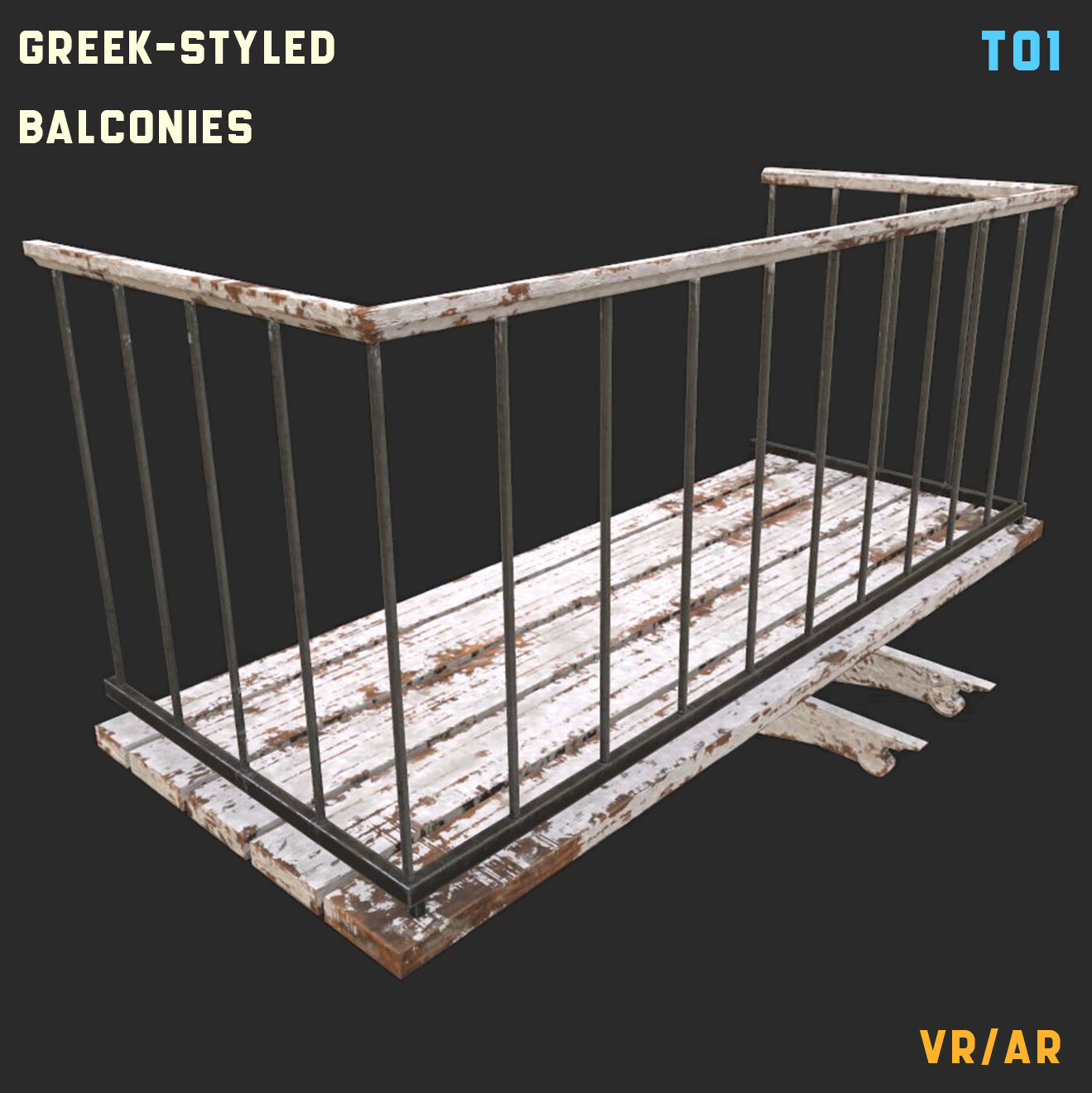 ArtStation - Greek-Styled Balconies T01 - Realistic VR Game Asset ...