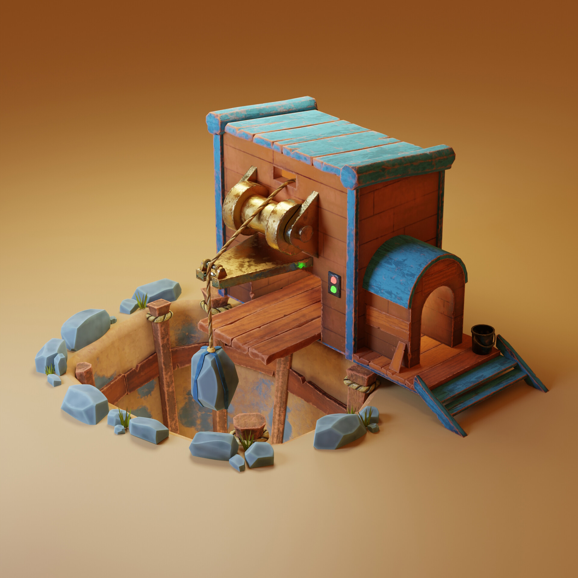 ArtStation - Rocks mining machine