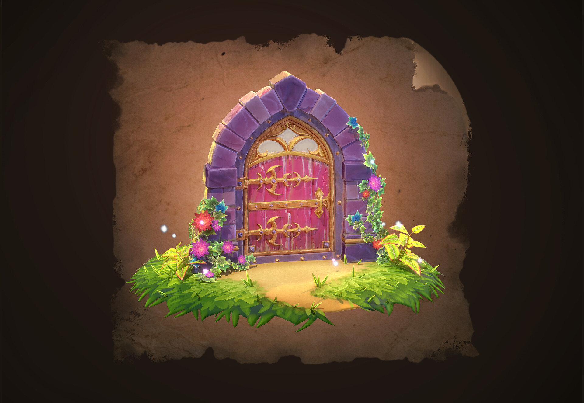 ArtStation - Stylized door 3d