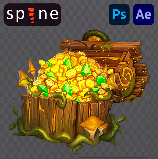 ArtStation - 2D Spine Animation Chest