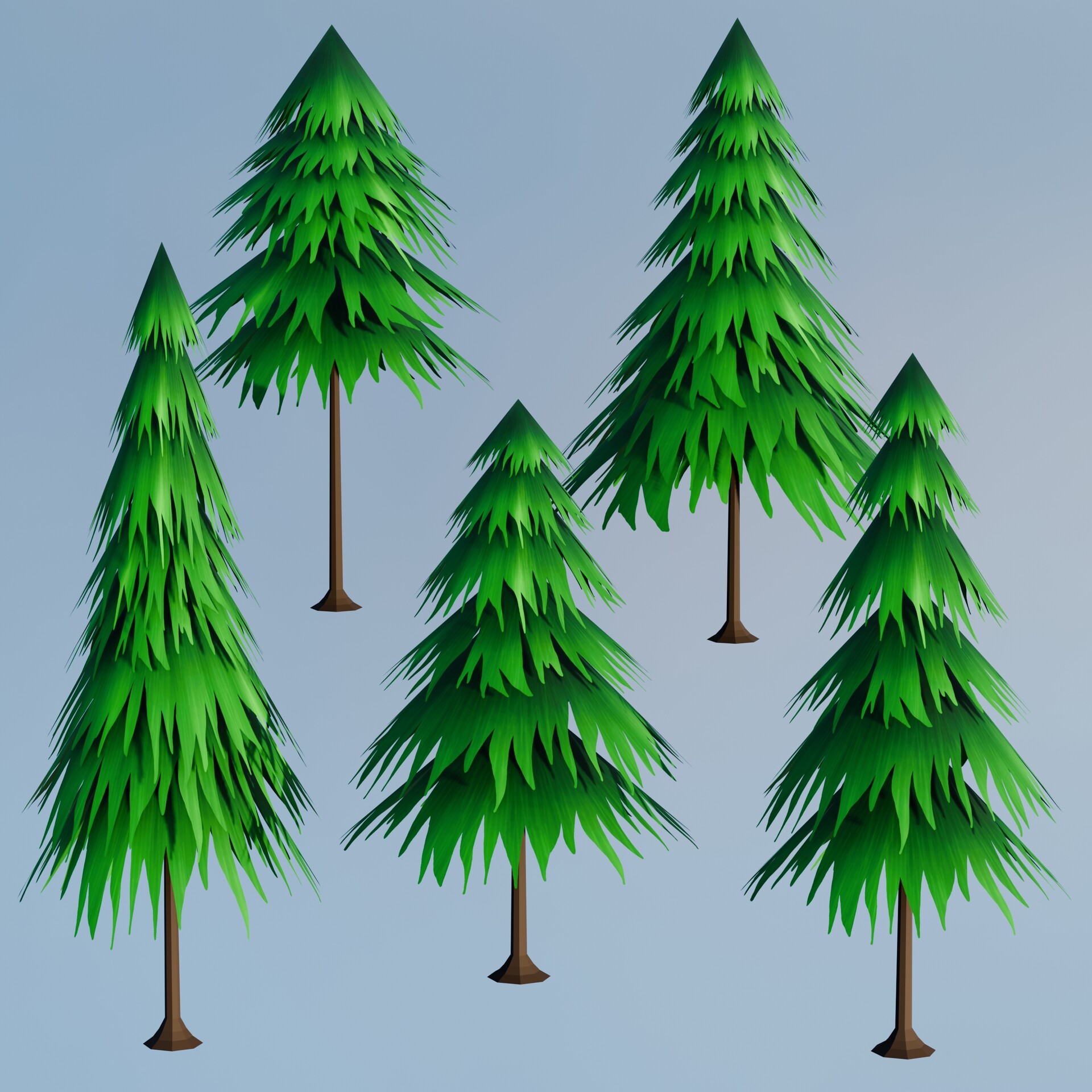 ArtStation - Stylized Low Poly Hand Painted Trees 🌲 (Blender Tutorial)
