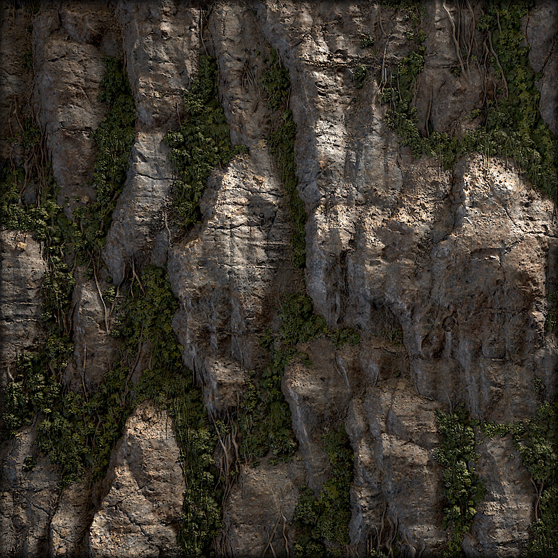 ArtStation - Mossy Cliff