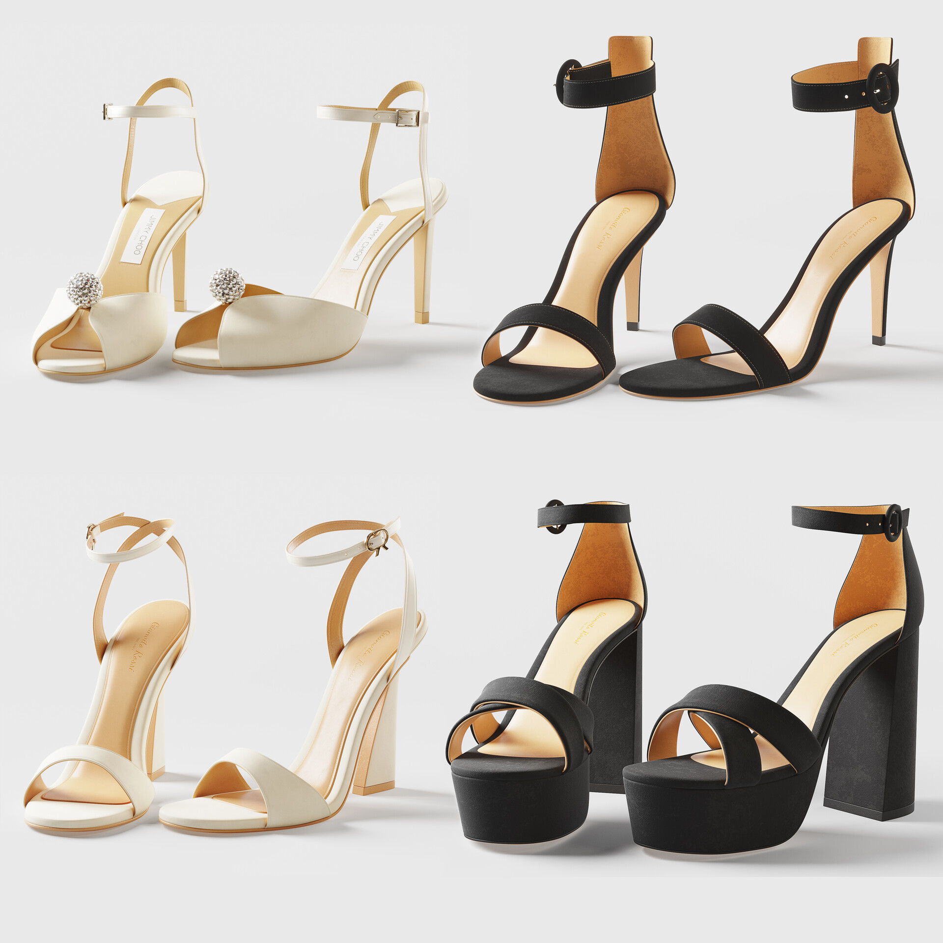ArtStation - Set of women's shoes