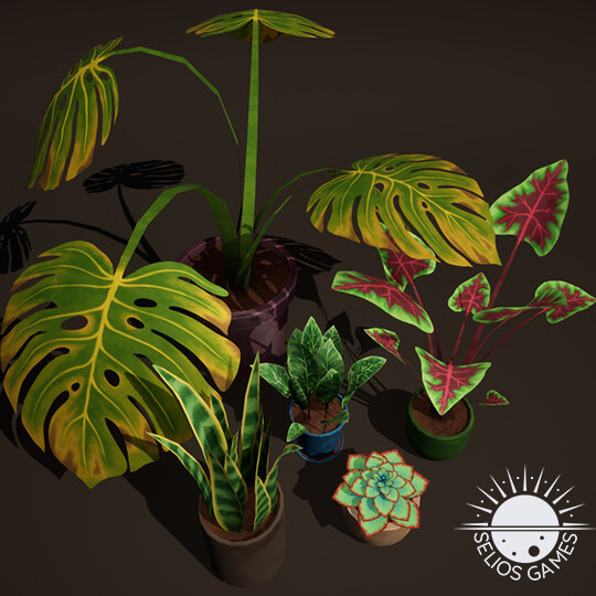 ArtStation - Selios Games - Houseplants 3D