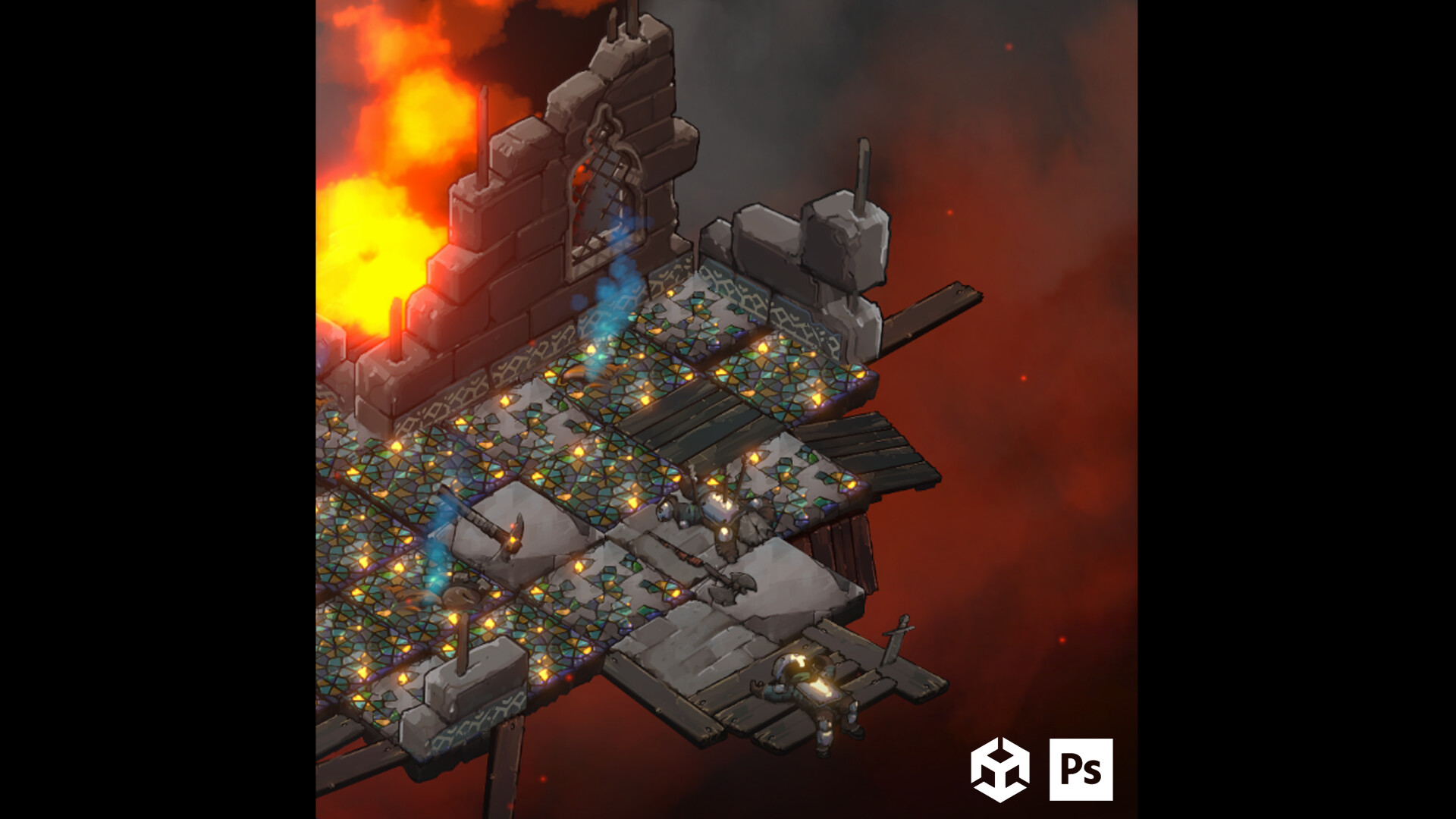 ArtStation - Desecrated Battlefield - Bastion Art Style Study