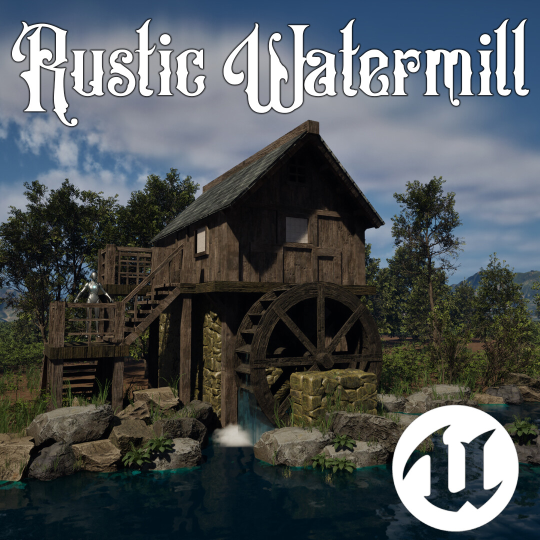 ArtStation - Rustic Watermill