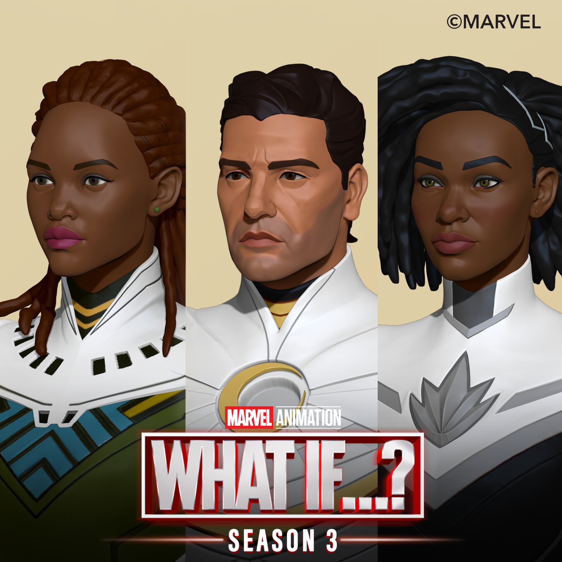 ArtStation - What If...? Season 3 Marc Spector, Monica Rambeau, Nakia