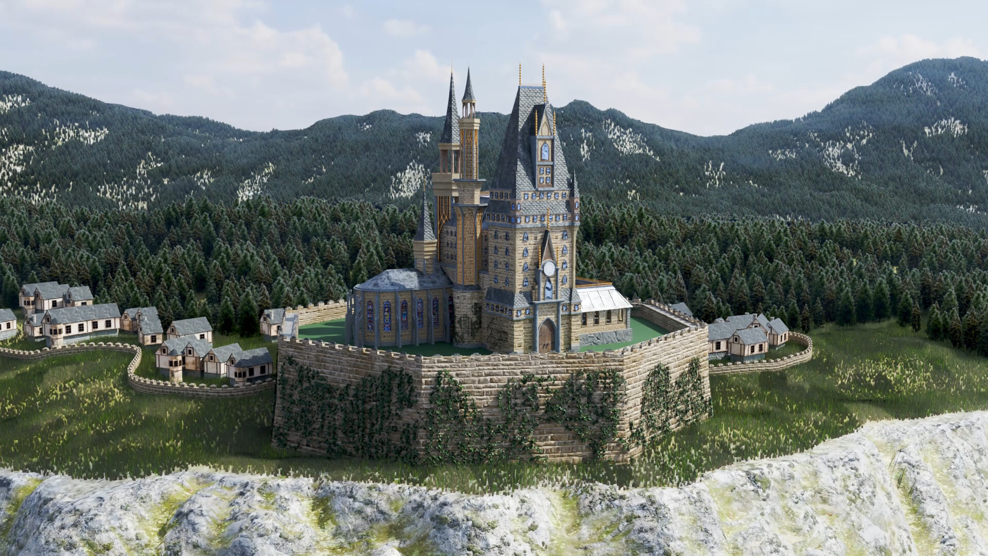 ArtStation - Cliffside Castle