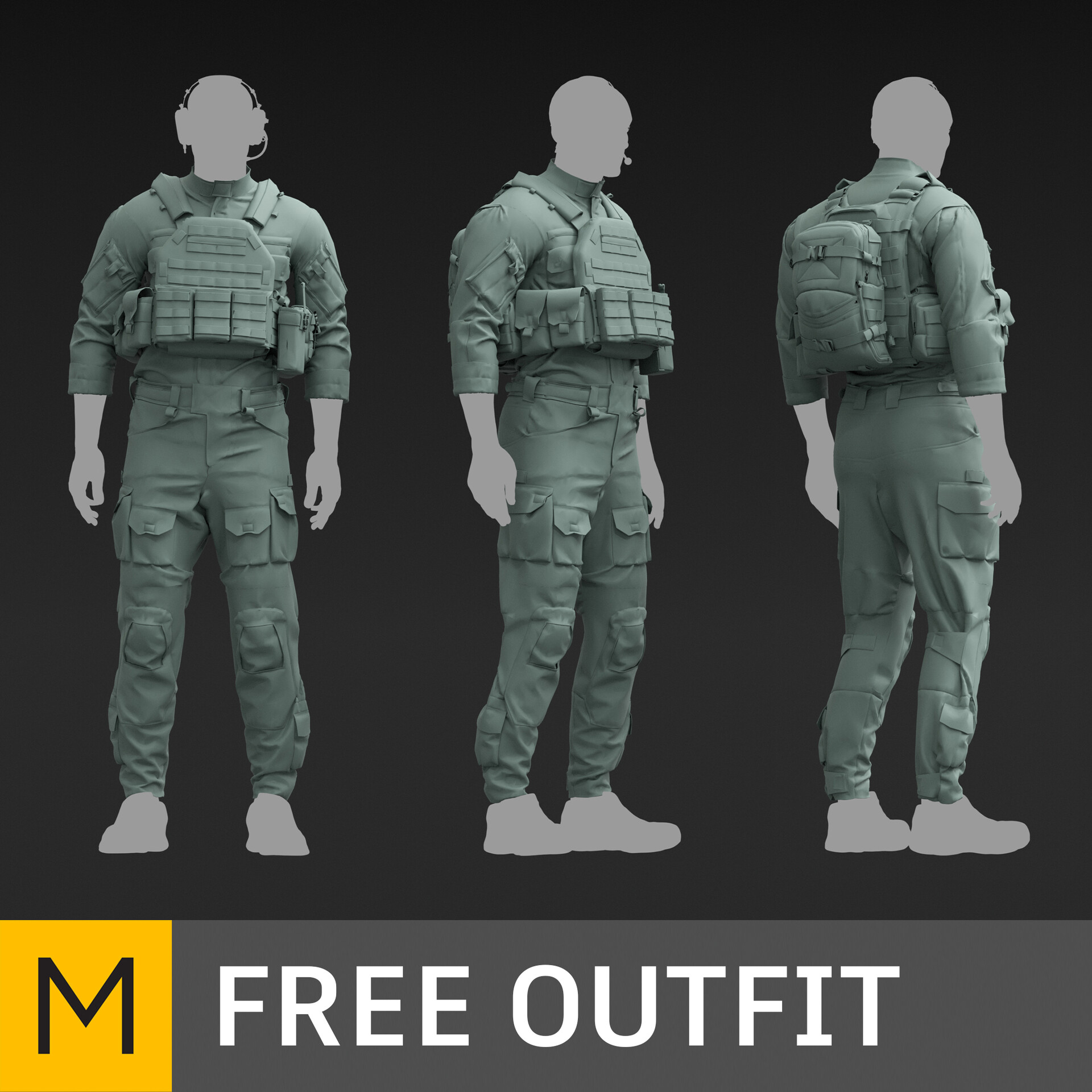ArtStation - [MD] Modern soldier outfit