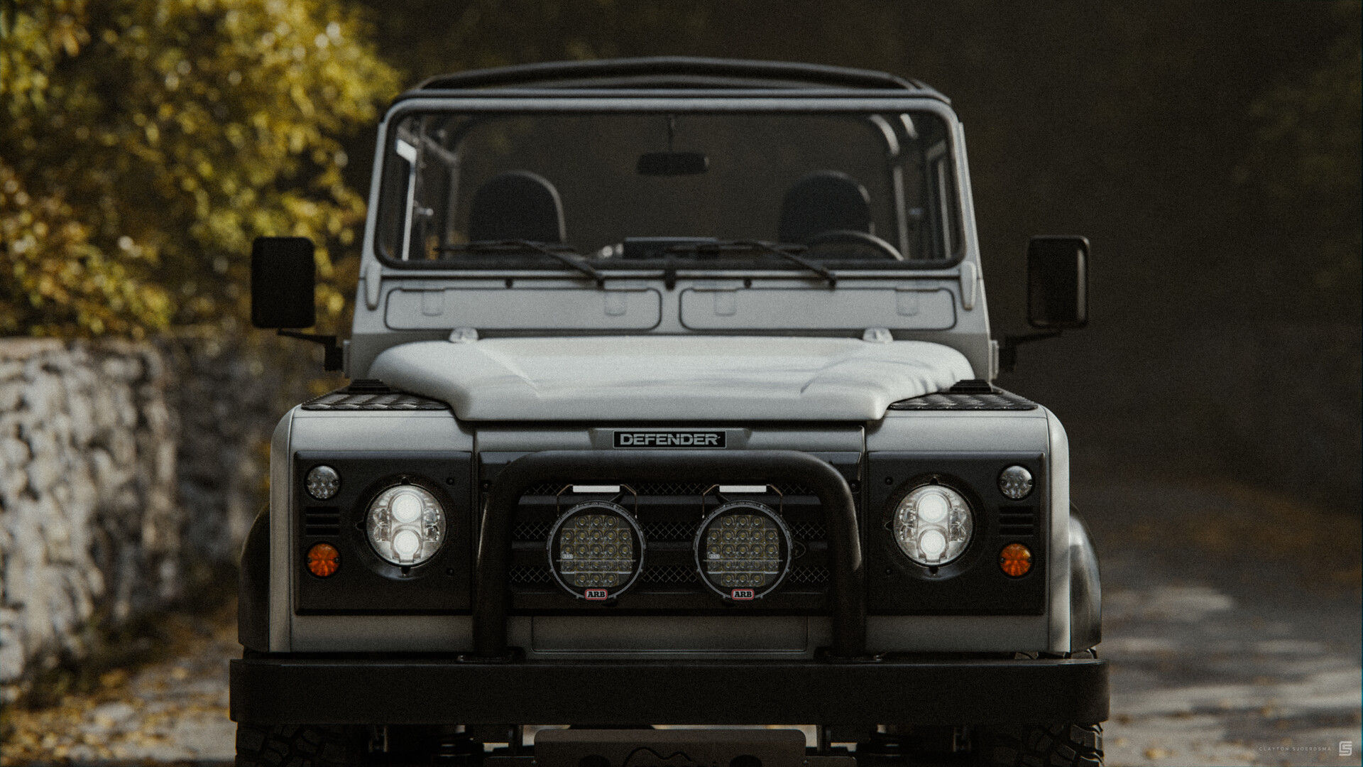 ArtStation - Defender 90 Soft Top - Full CG Forest Renders