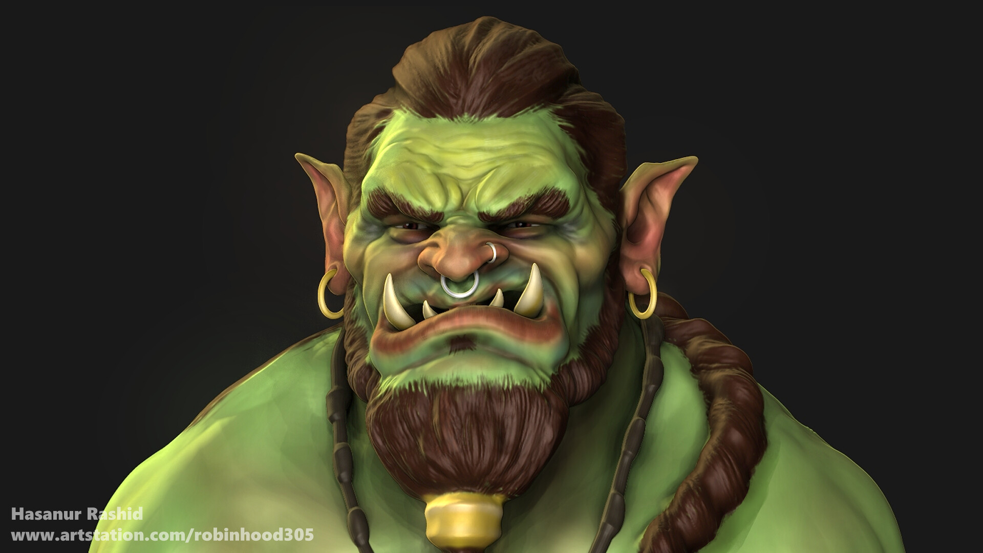 ArtStation - Orc Head Bust