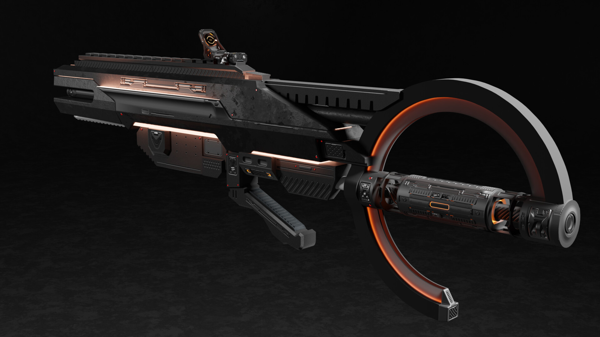 ArtStation - Futuristic concept firearm