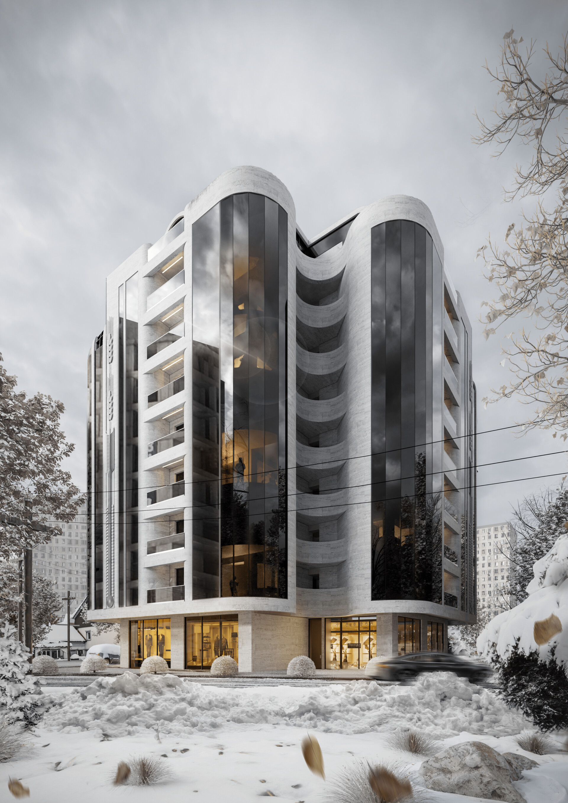 ArtStation - Apartment Building Exterior Archviz