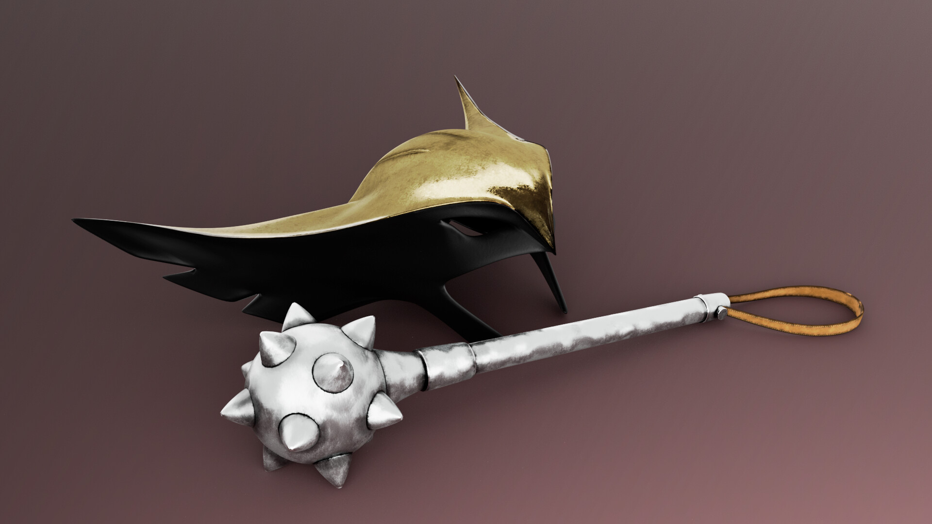 ArtStation - Hawkgirl's Helmut & Mace