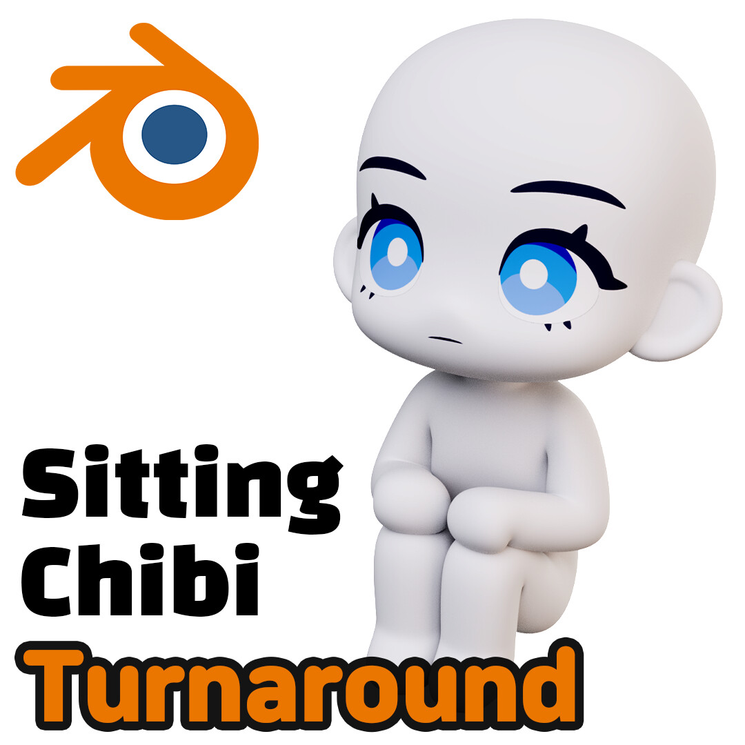 ArtStation - Sitting Chibi Tutorial & Free 3D Model