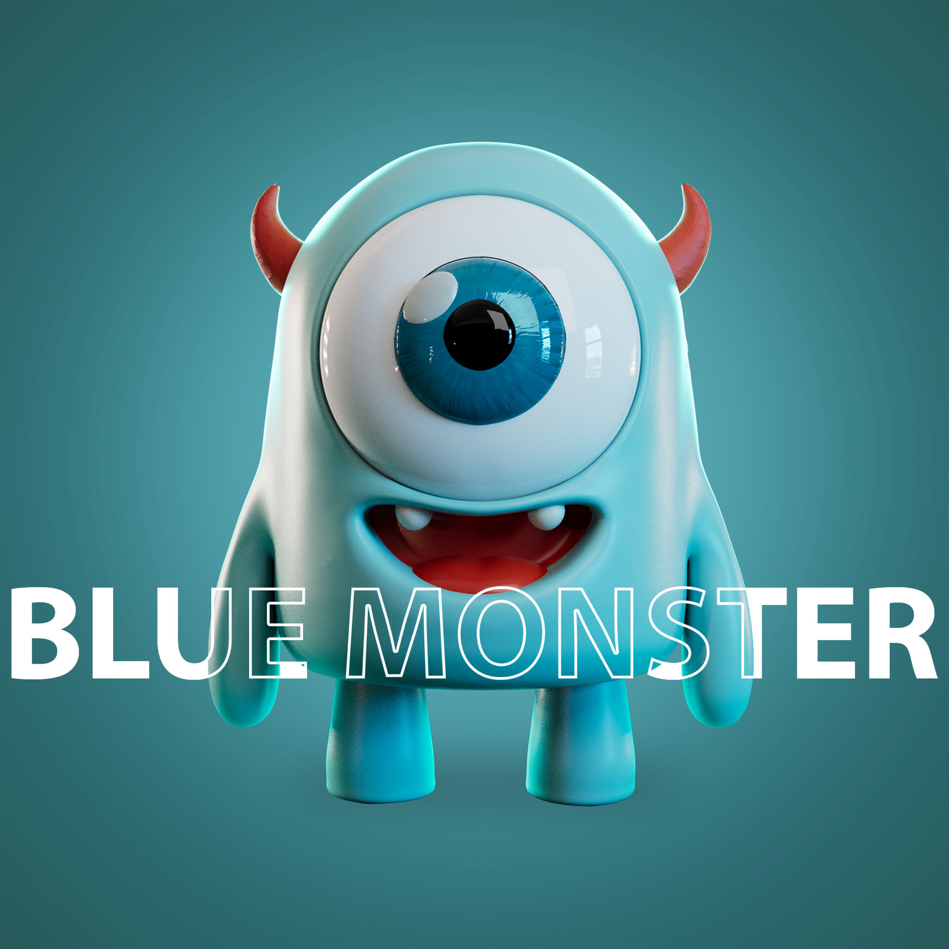 ArtStation - Blue Monster