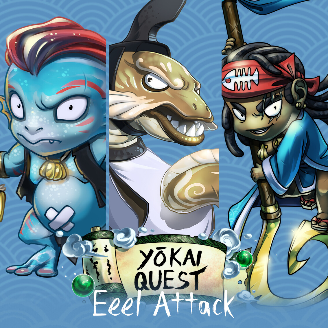 ArtStation - Yokai Quest - Eel Attack · Yokai and Heroes