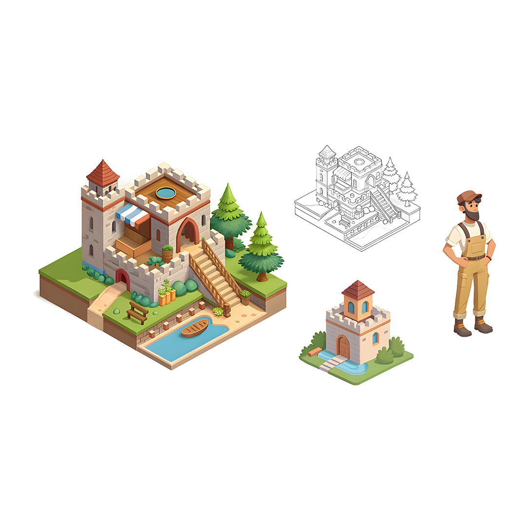 ArtStation - 2D Isometric Game Assets for Fantasy Strategy Game