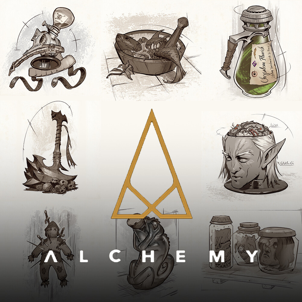 ArtStation - Alchemy RPG: Sketch Illustrations
