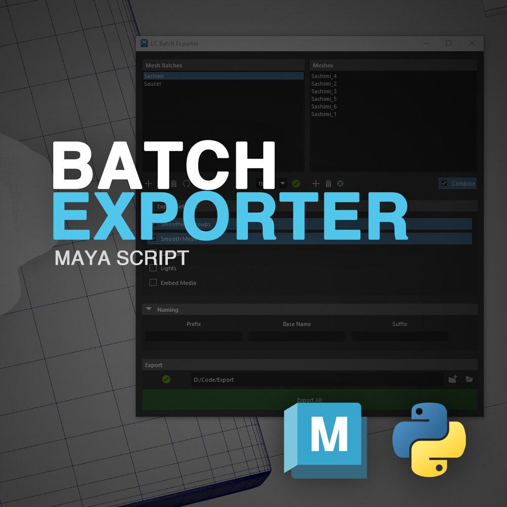 ArtStation - Batch Exporter Tool