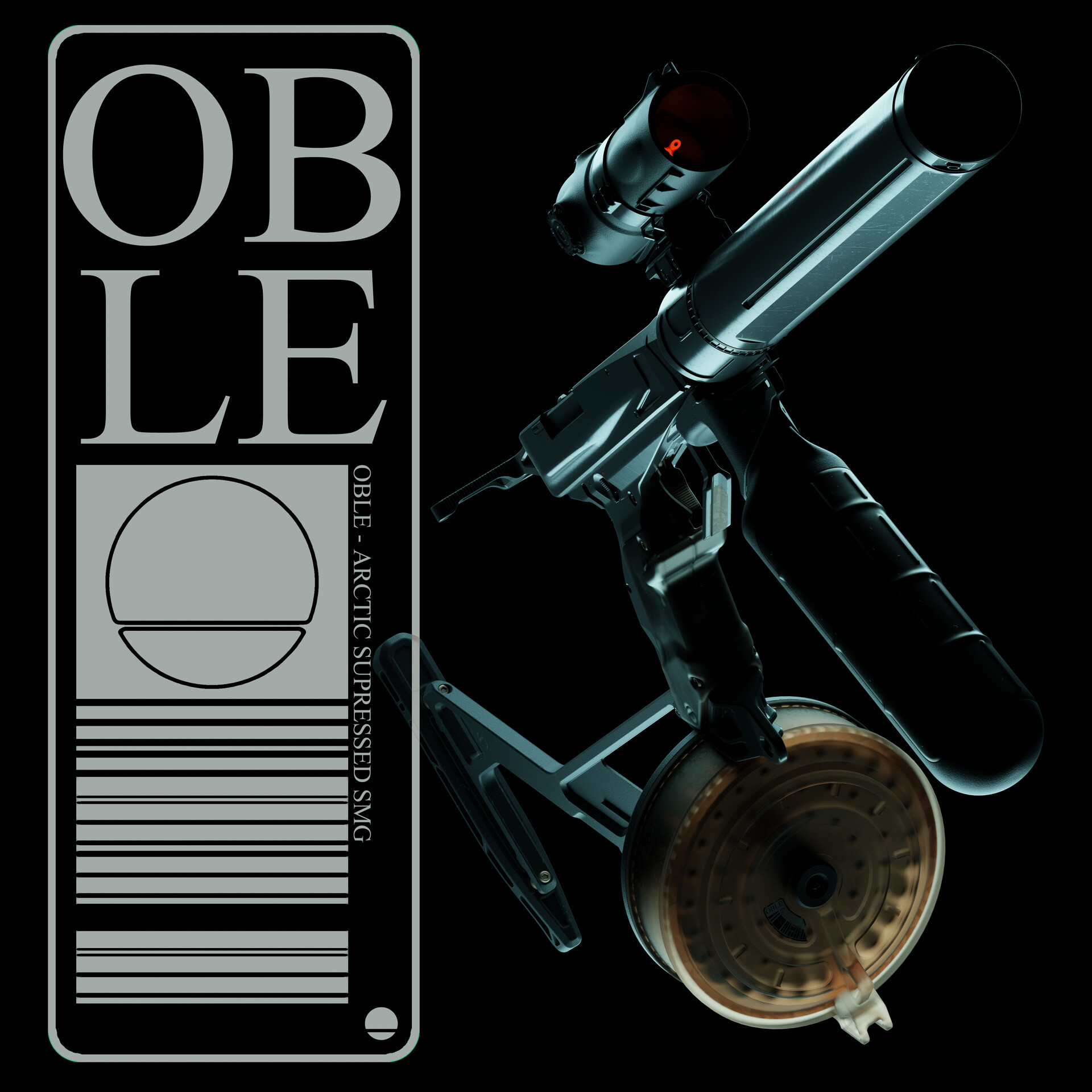 ArtStation - OBLE - Arctic Supressed SMG
