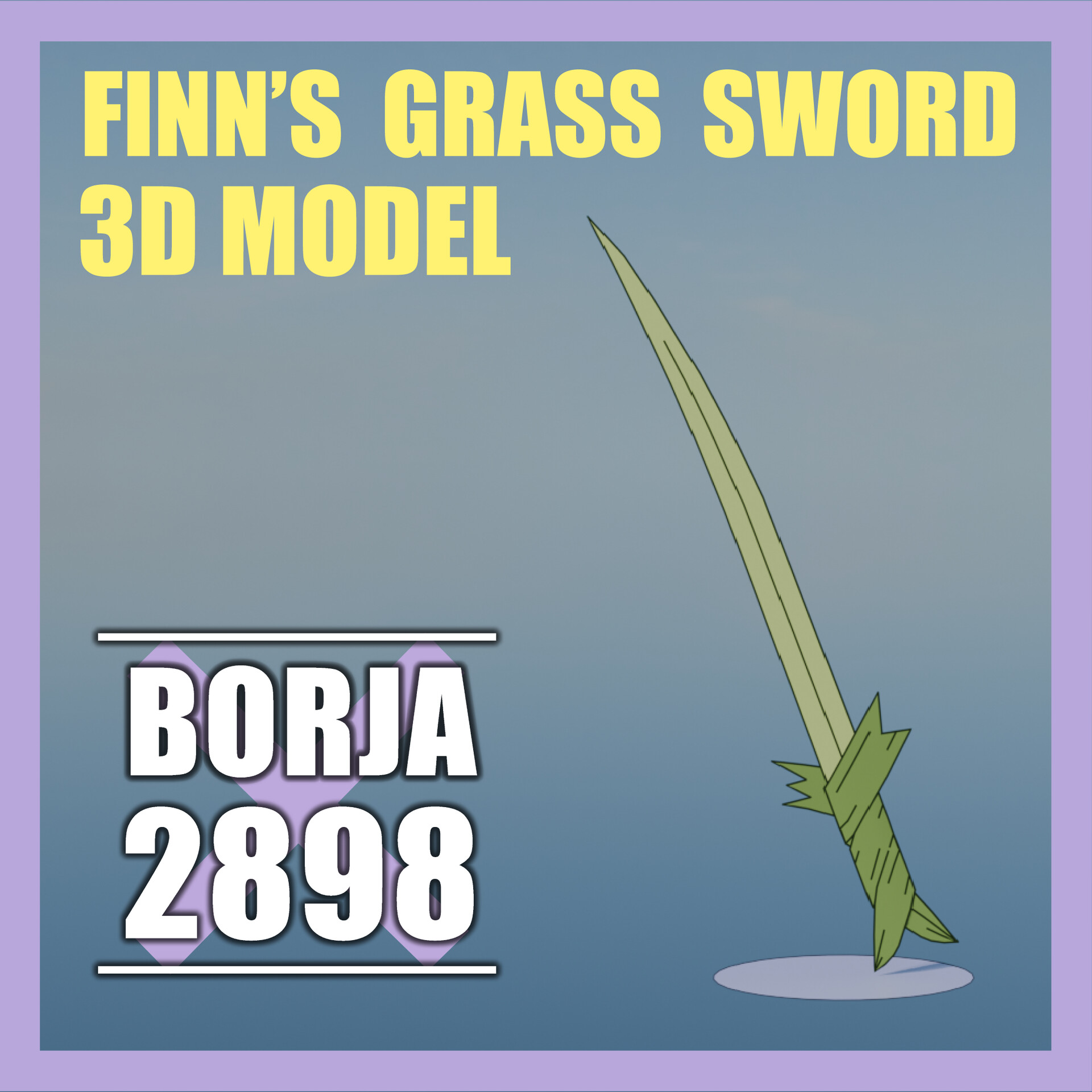 ArtStation - Adventure Time · Finn's Grass Sword · 3D Model