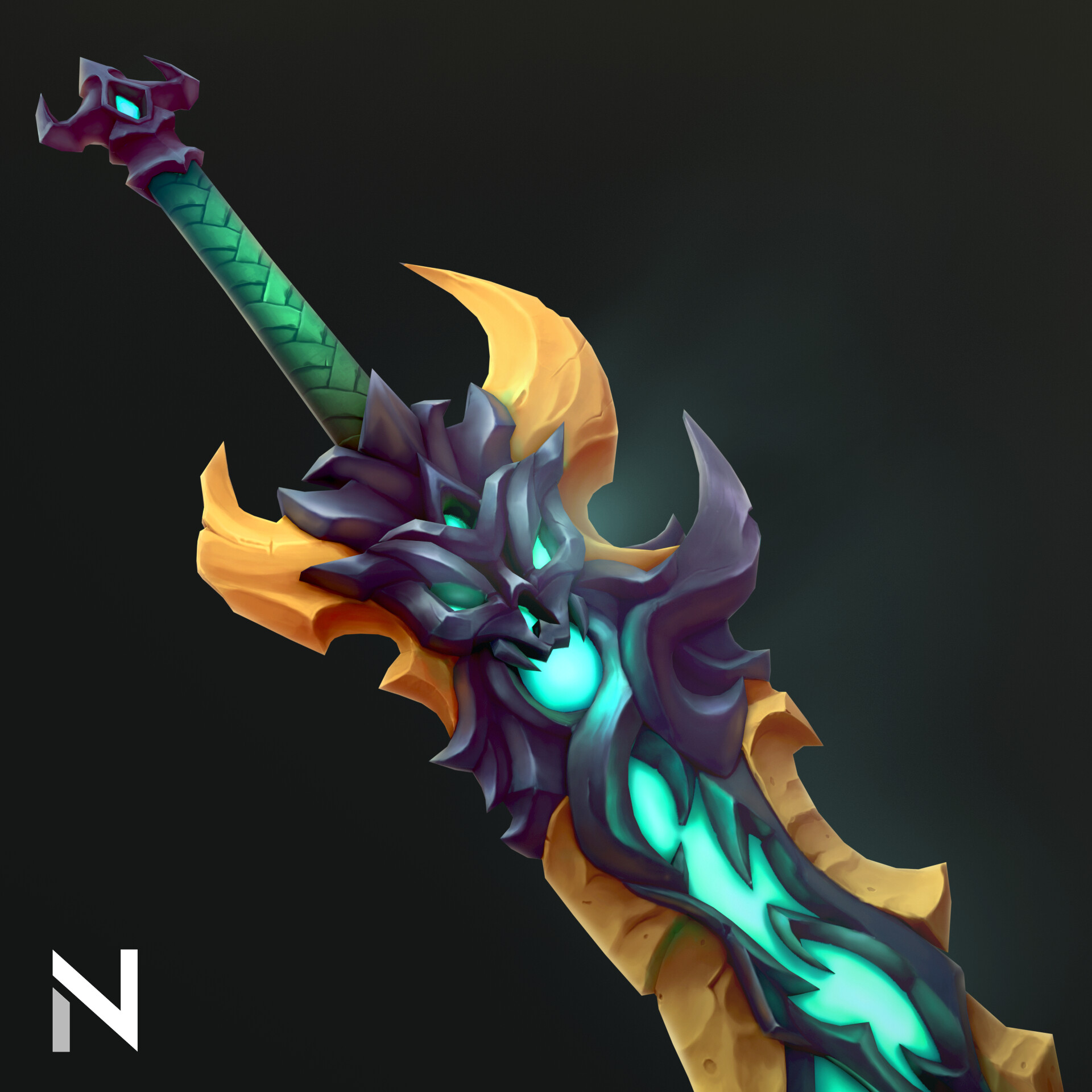 ArtStation - Handpainted Stylized Sword