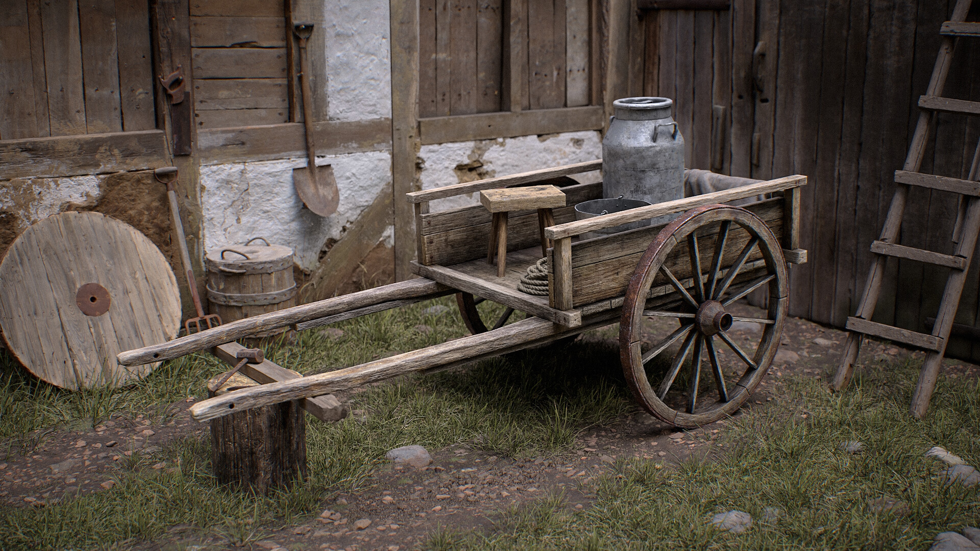 ArtStation - Wooden Cart