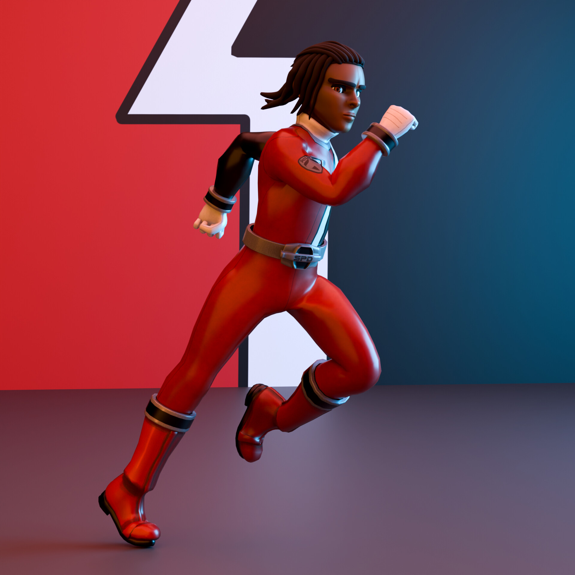ArtStation - Power Ranger SPD - Red Ranger Jack