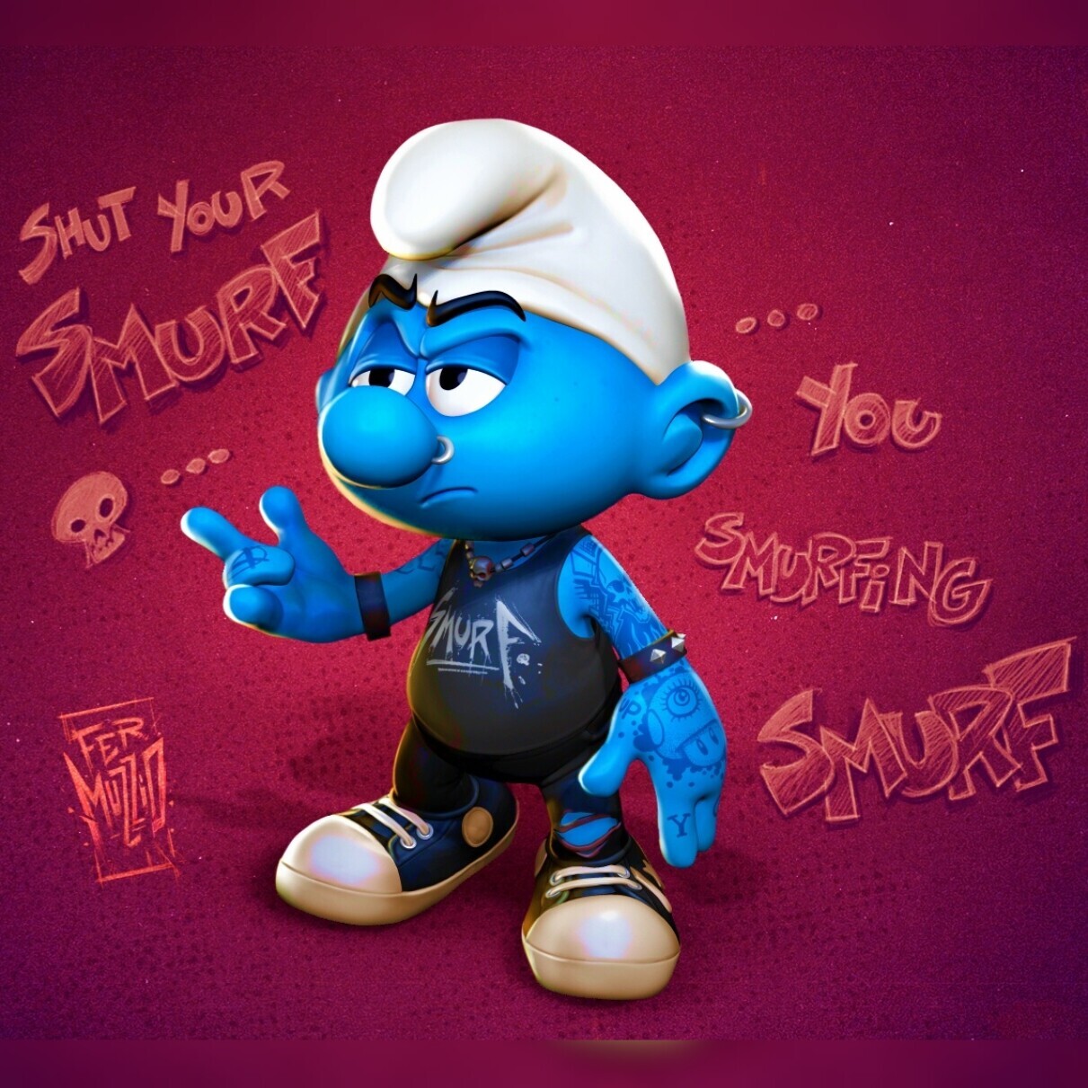 ArtStation - Metal Smurf