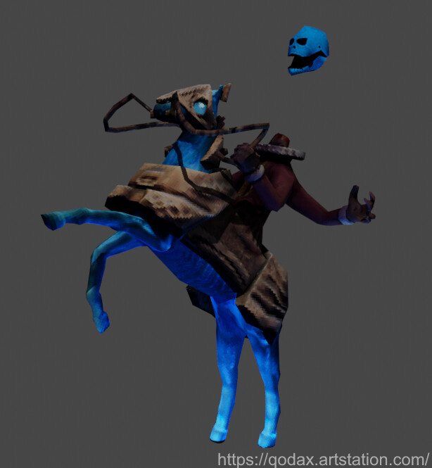 ArtStation - Low-Poly Headless Horseman Enemy (for the game "ULTRAKILL")