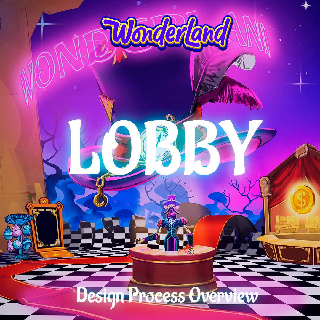 ArtStation - Wonderland Lobby - VR game - Design Process Overview