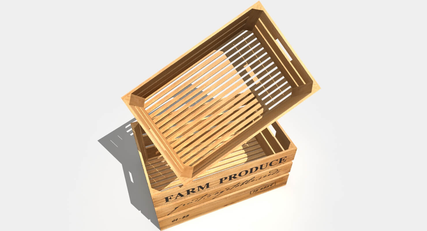 ArtStation - Wooden Farm Crate 3d Model