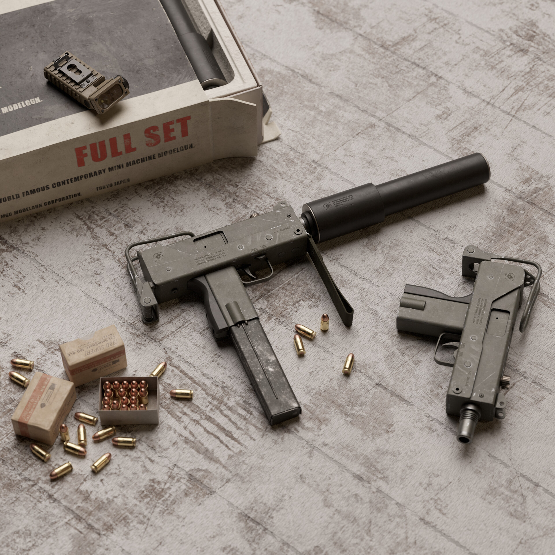 ArtStation - MAC-10 .45 ACP and PROPS Practice
