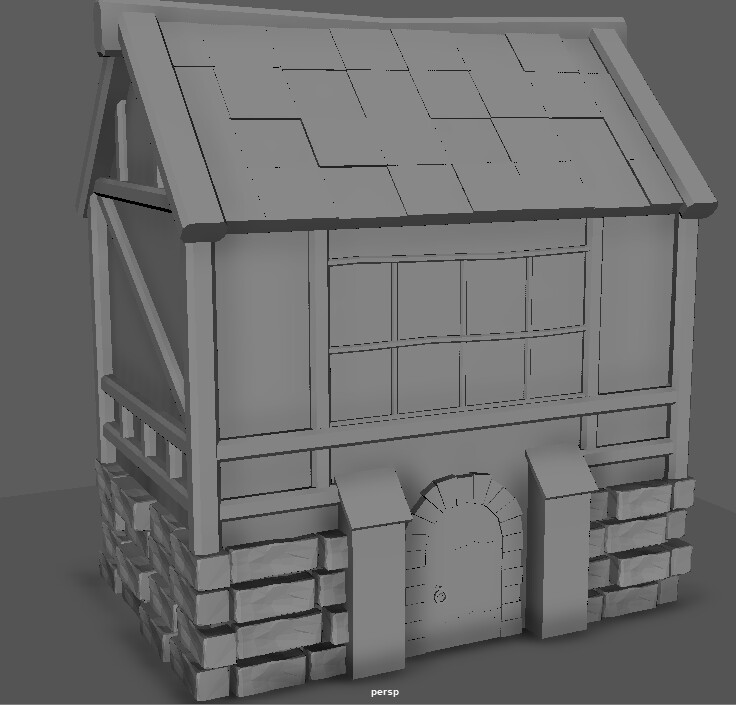 ArtStation - Low Poly Medieval Environment | Medieval Home - Untextured ...
