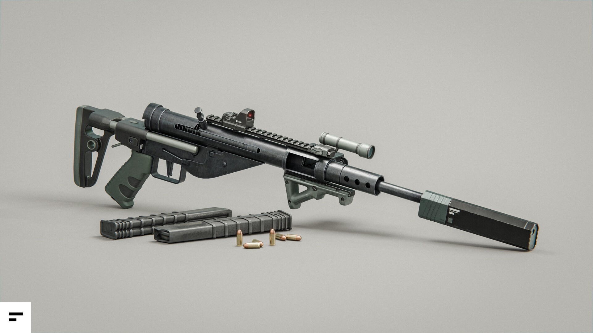 ArtStation - Tactical Sten gun