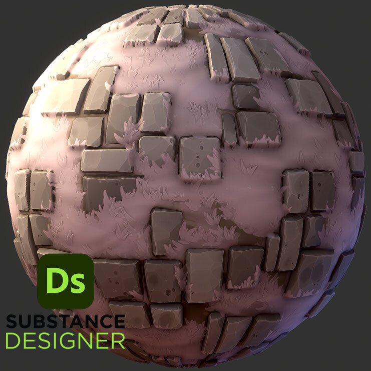 ArtStation - Stylized Fantasy Bricks - Substance 3D Designer