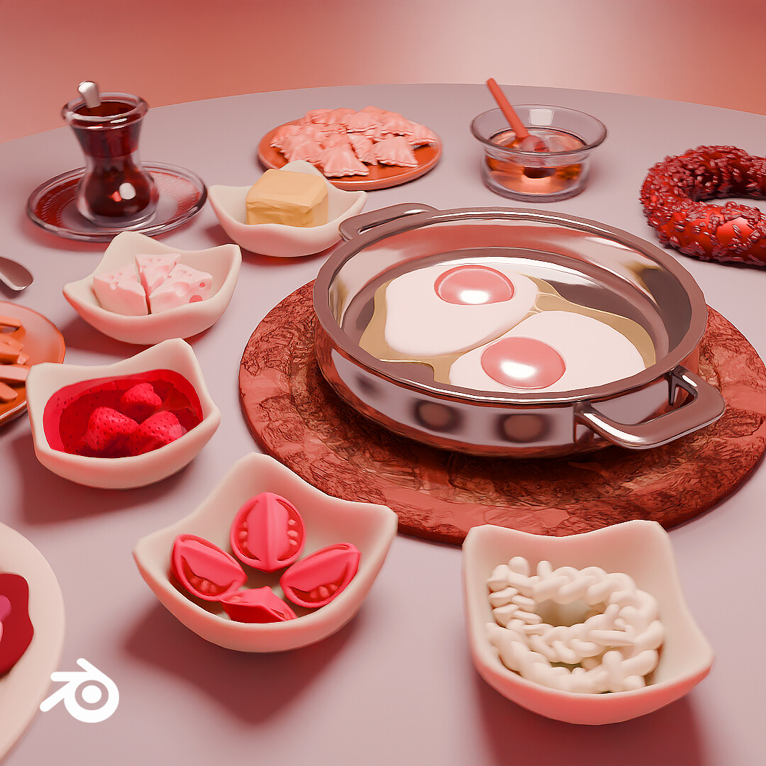 ArtStation - Turkish Breakfast - 3D Model